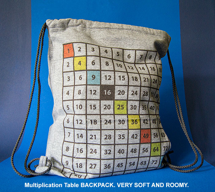 Multiplication Table Backpack with "How to count chickens after they h ...