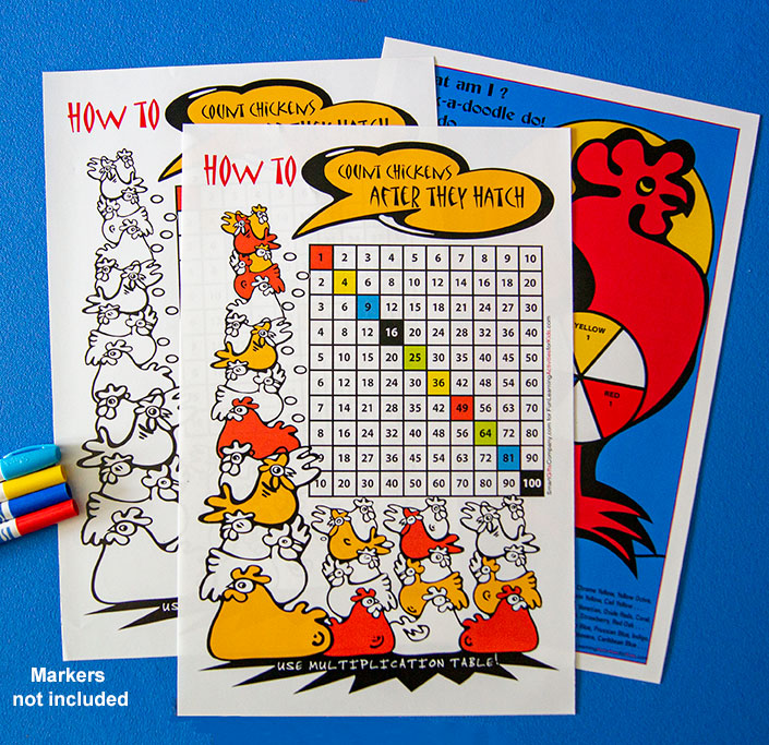 Multiplication Table Chart "How to count chickens after they hatch ...